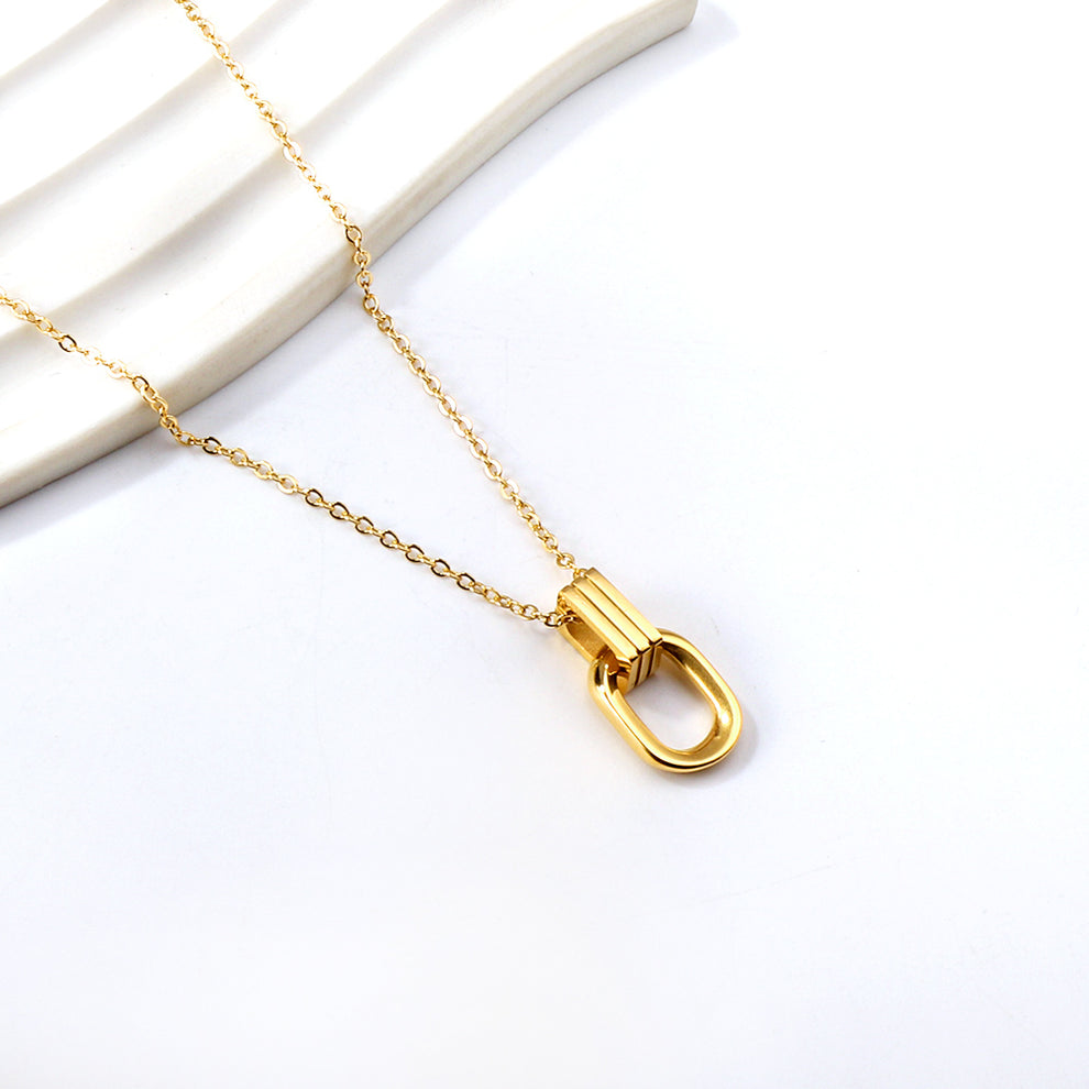 Geometric Lock Pendant Necklace – Heavenly Designs Rothwell